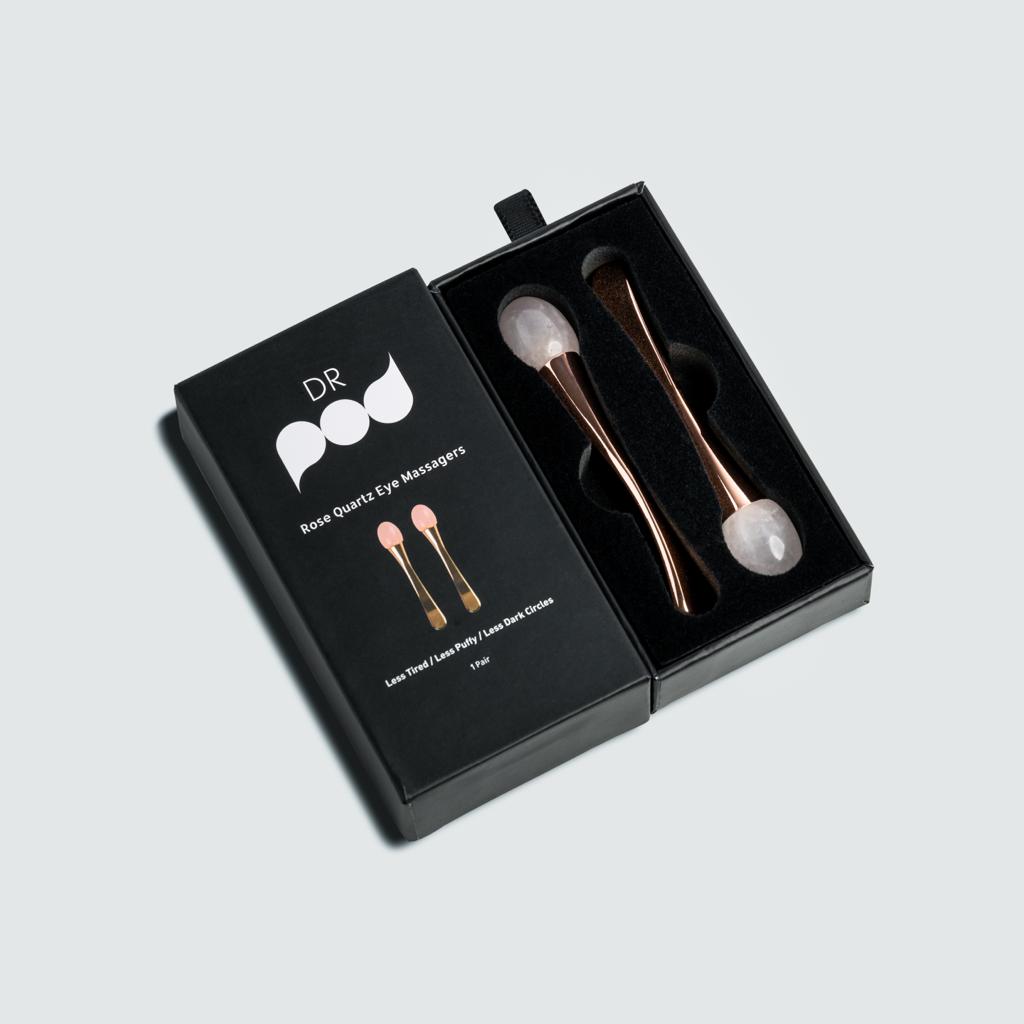 Dr Pod Rose Quartz Eye Massagers - Rose Quartz | Dr Pod